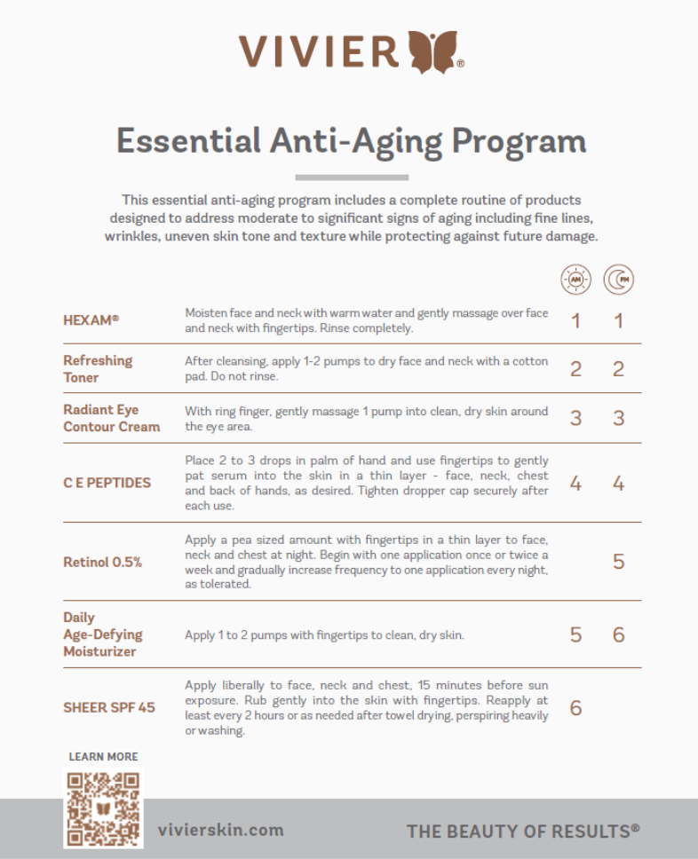 Essential Anti-Aging Program – Vivier Pharma Canada
